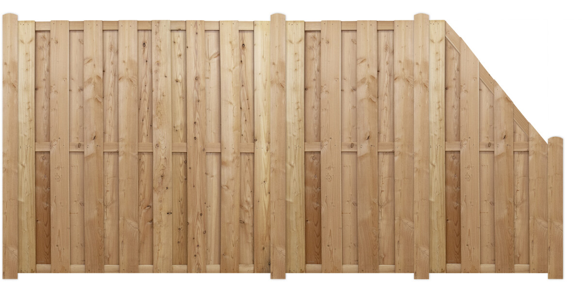 90 x 180 / 90 m Abschloß / Beretterzaun Newa Rustic aus europäischer ...