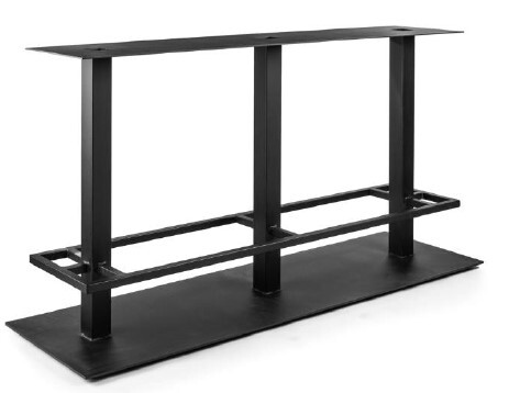 2000 x 585 x 1050 mm (lxbxh) Holzplatz Gastro Stehtisch Gestell Set i ...