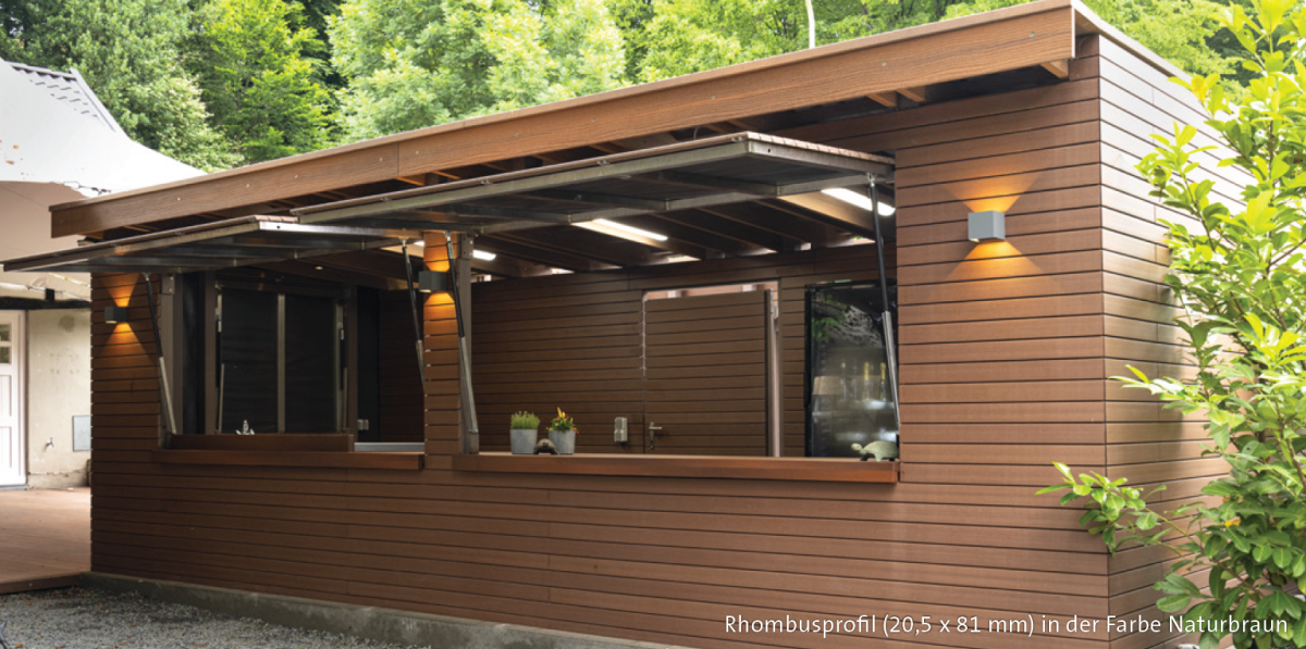 20,5 x 81 x 4200 mm megawood® Rhombusprofil, MWRVG VARIA GRAU Fugenab ...