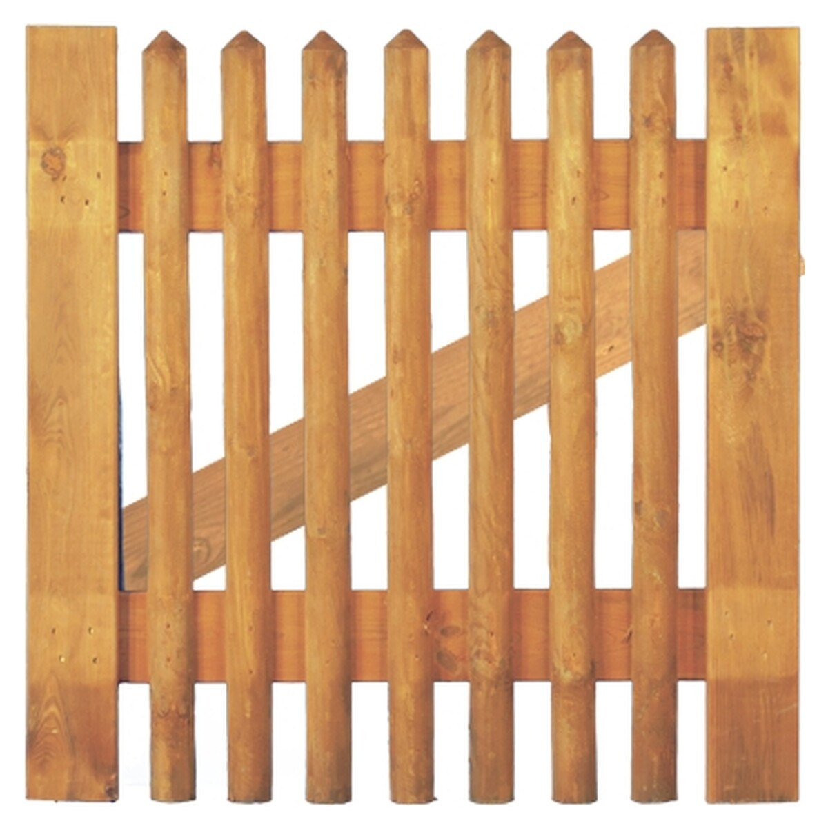 Senkrechtzaun Tor 100 x 100 cm, Latten 55 mm, kdi braun ohne Beschlag ...