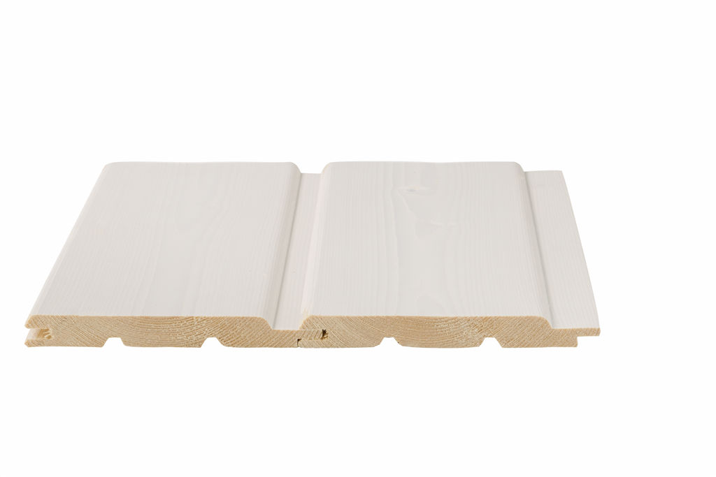 14 x 121 mm nord. Fi. Rundkanten Softline Profilbretter weiß grundier ...